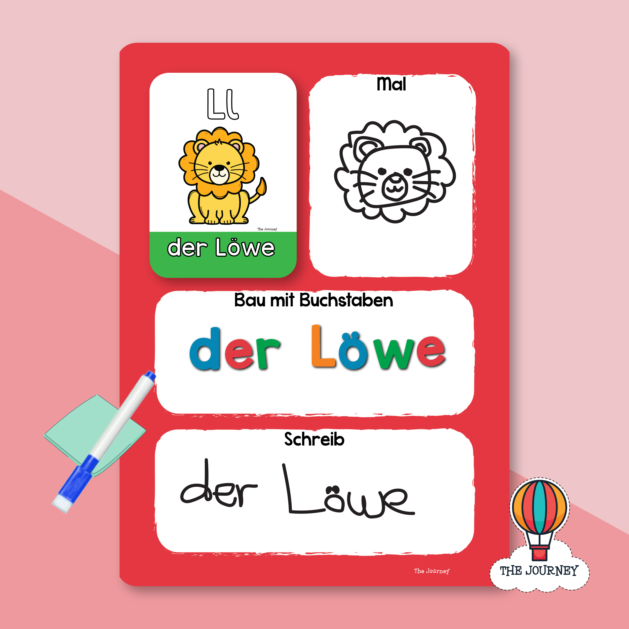 German Learning Mat – Letters Edition – The Journey