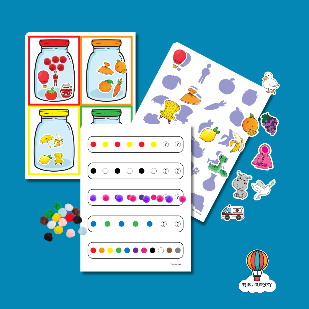 Colour Match-up Jars Big Activity Mats Set – The Journey